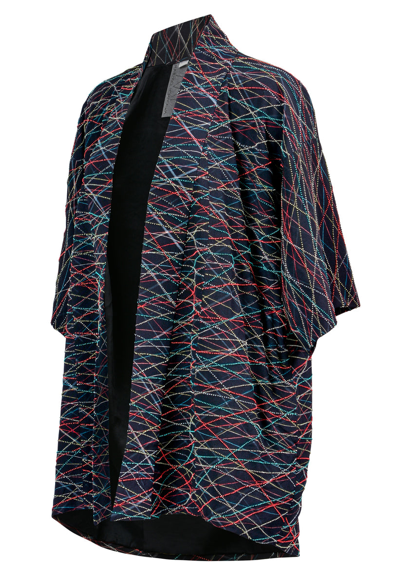 one-of-a-kind upcycled black silk kimono one size – Mariko Ichikawa